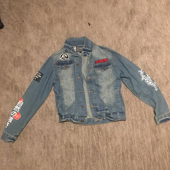 Brooklyn Cloth | Jackets & Coats | Brooklyn Denim Jacket With Patches ...